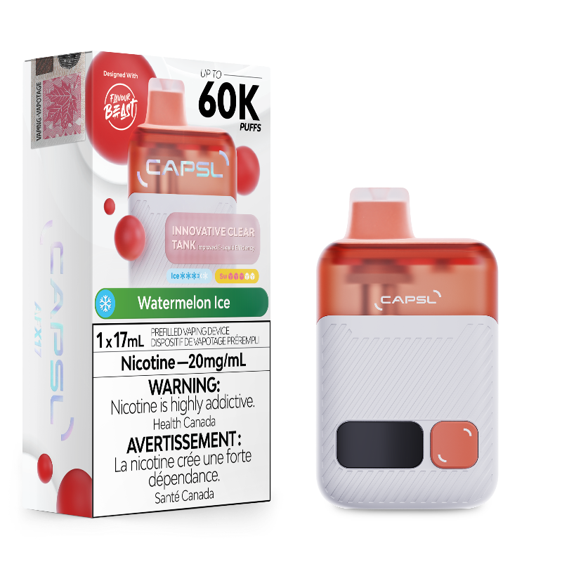 CAPSL 60k Watermelon Ice Disposable Vape by Flavour Beast – Mister ...